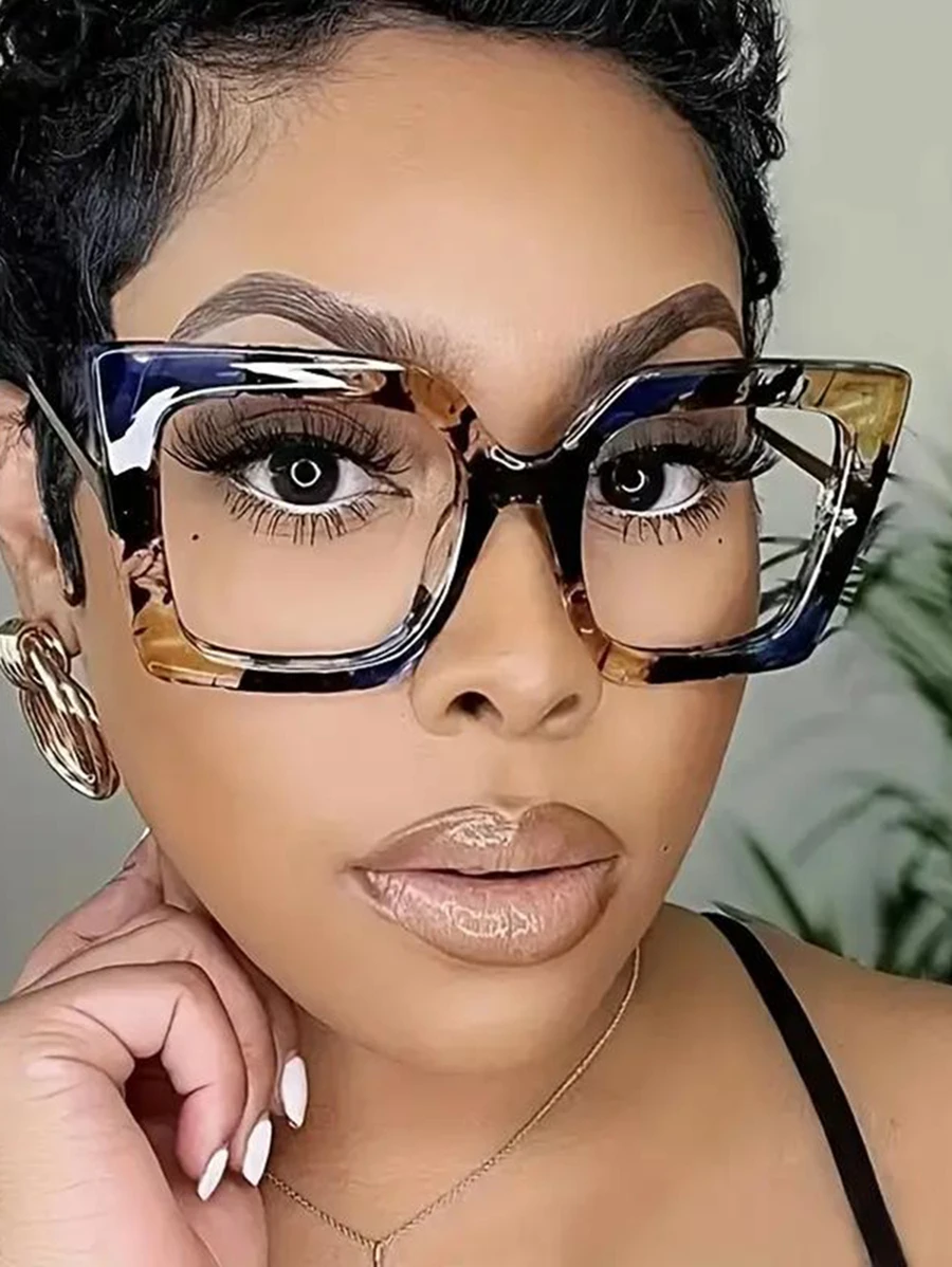 1pair Women Square Frame Eyeglasses | SHEIN UK