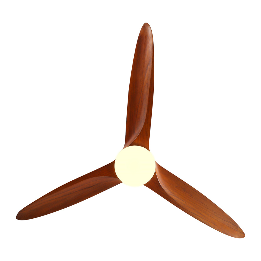 Sofucor 56" Modern Wood Blades Ceiling Fan With Light And Remote ...