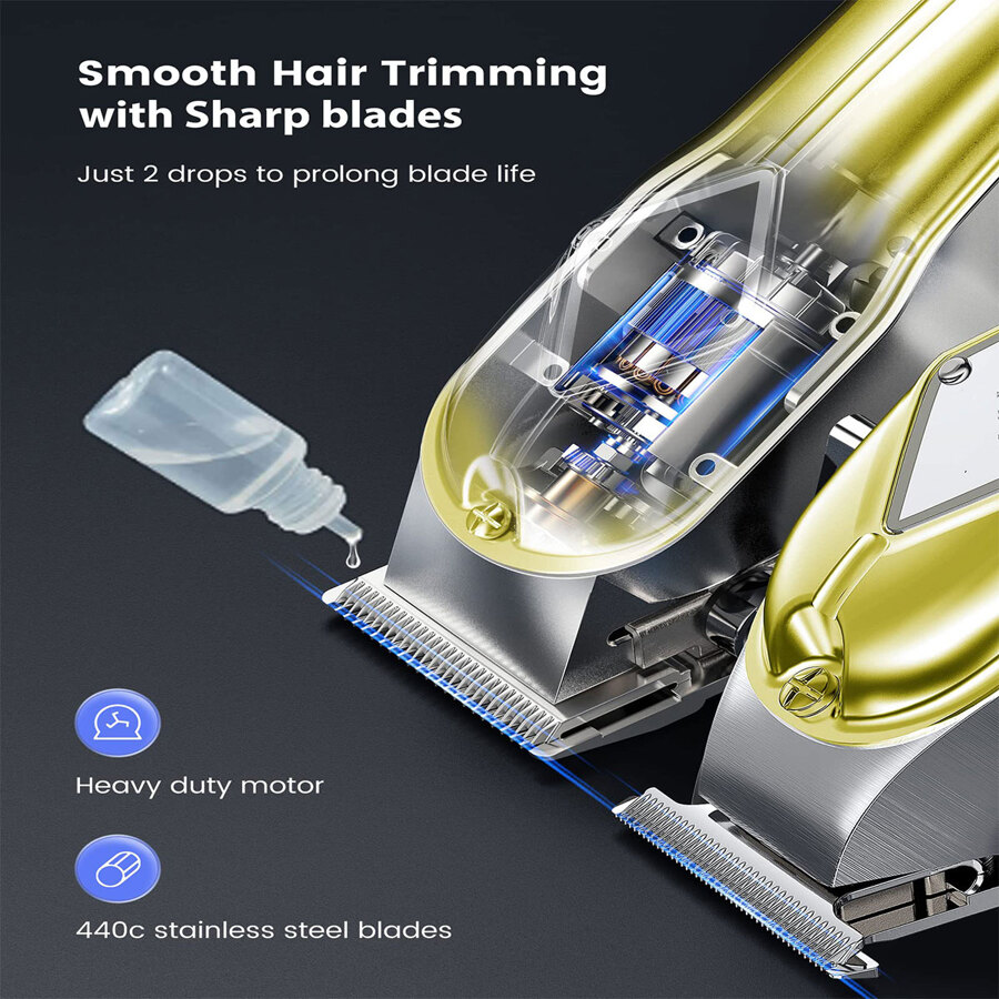Hair Clippers and Trimmer Combo - Professional Barber Fade Clipper ...