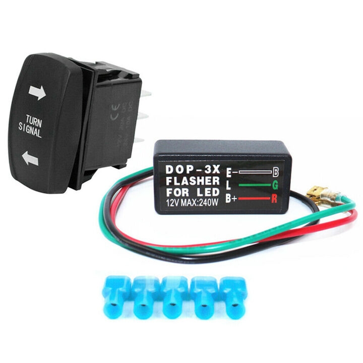 Turn Signal Toggle Switch VOZINMOST 12V 4Pin Turn Signal Rocker Switch