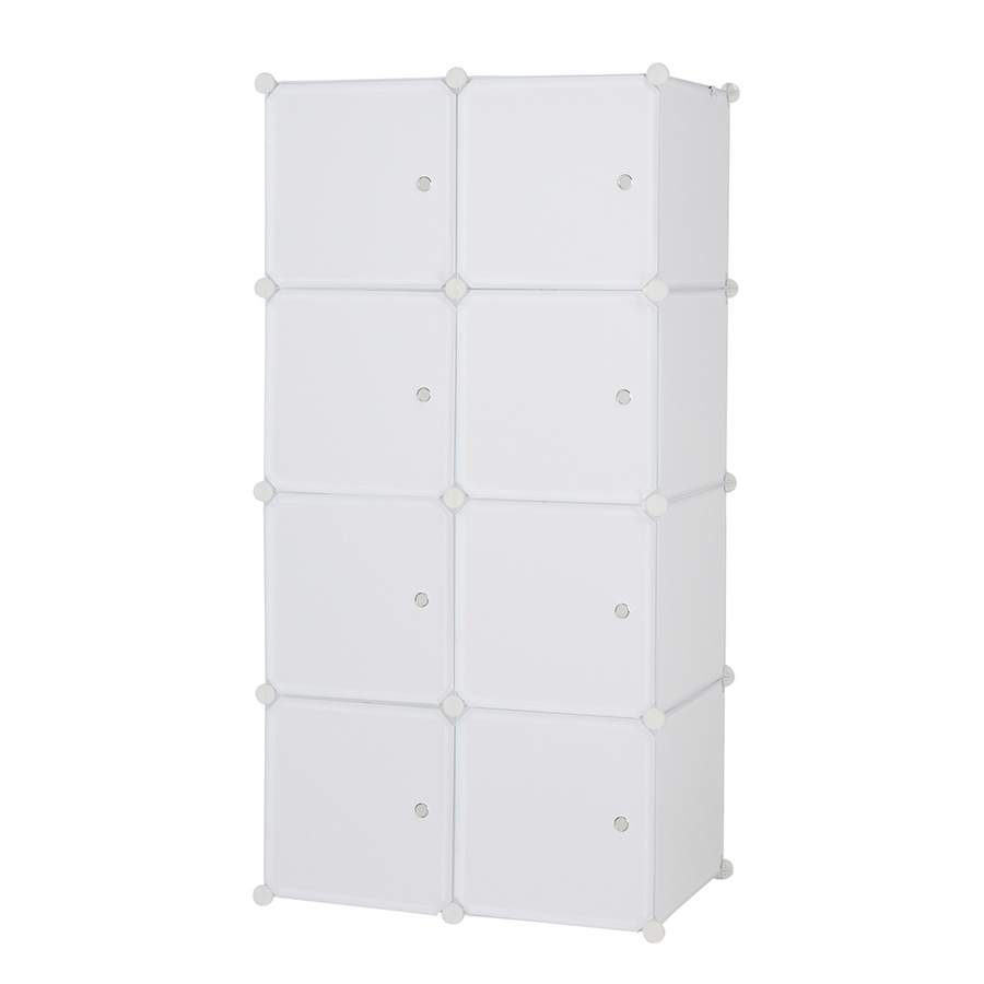 Portable Storage 8 Cube Organizer Stackable Plastic Cube Storage ...