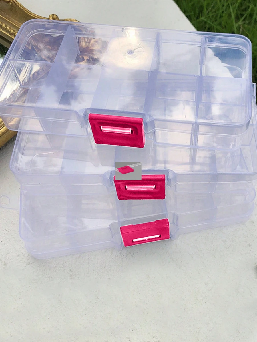 1pc Simple Style And Convenient Clear Multiple Grids Jewelry Storage ...