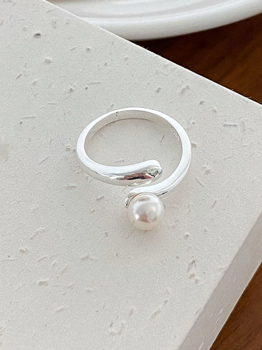 1pc Luxury And Delicate French-Style Open Design Faux Pearl & Shell ...