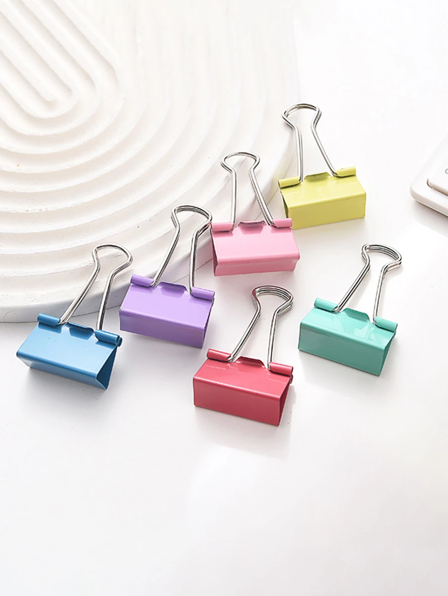 20pcs Colorful 19mm Long-tail Paper Clip, Fresh Style Bookmark Clamp ...
