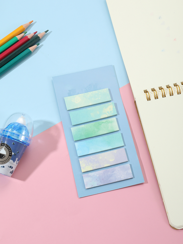 6 Patterns 120 Sheets Gradient Sticky Notes, Perfect For Office, Study ...
