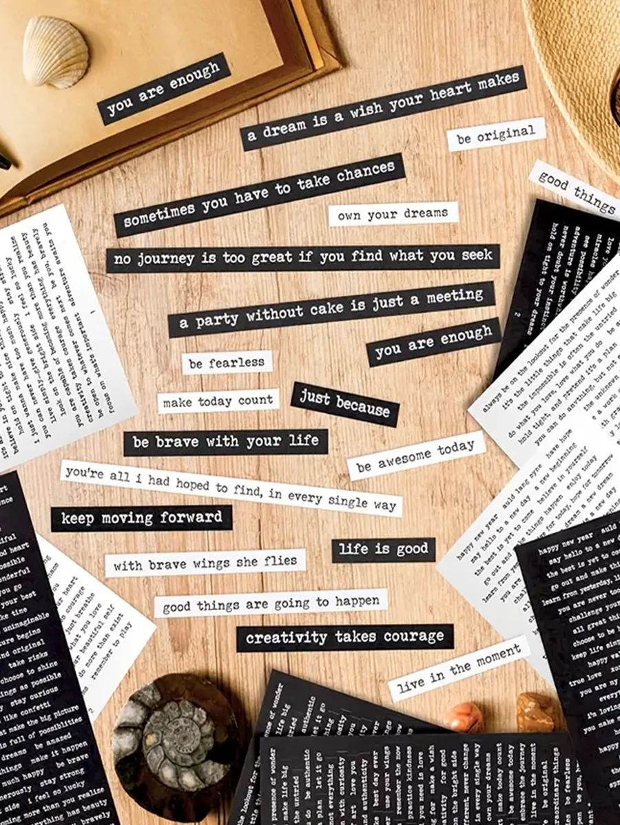 406pcs/Set Inspirational Quotes Lettering Stickers Back To School ...