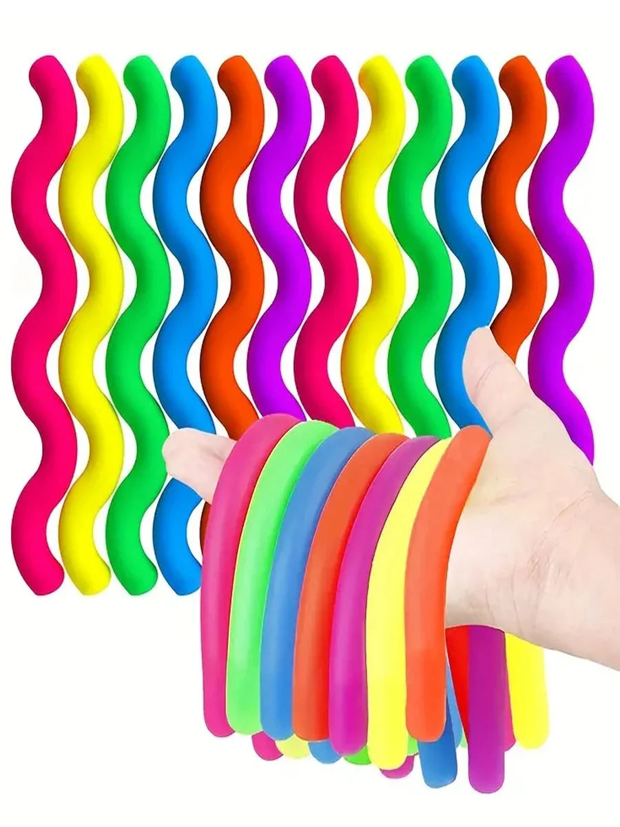 6pcs/set Colorful Fidget Toys To Relieve Stress And Anxiety Bar Shape ...