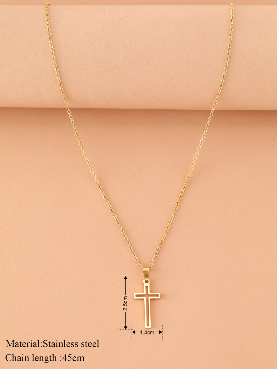 Stainless Steel Necklace For Women Lover's Gold And Rose Gold Color ...