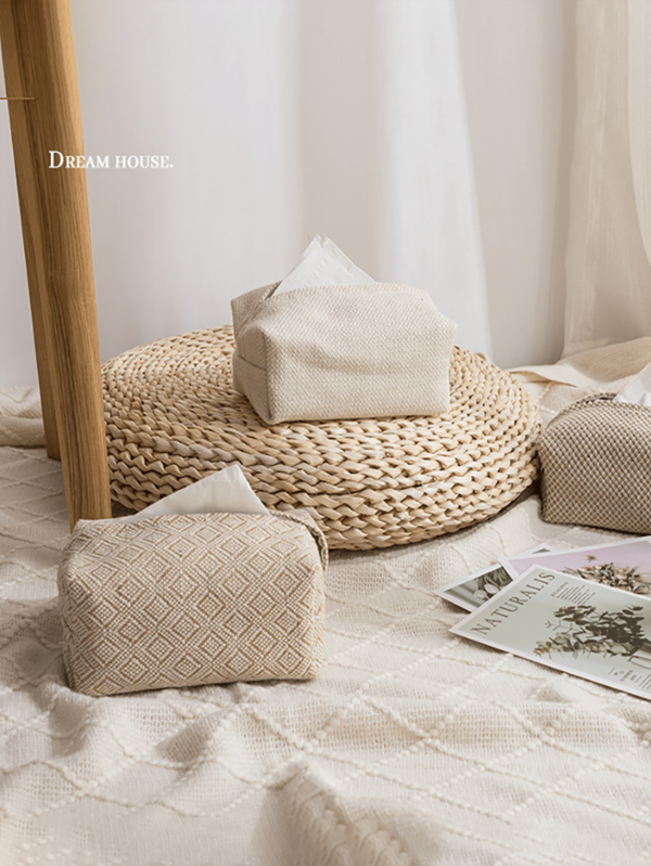 Modern Simple Linen-like Tissue Box Cover For Restaurant, Coffee Table ...