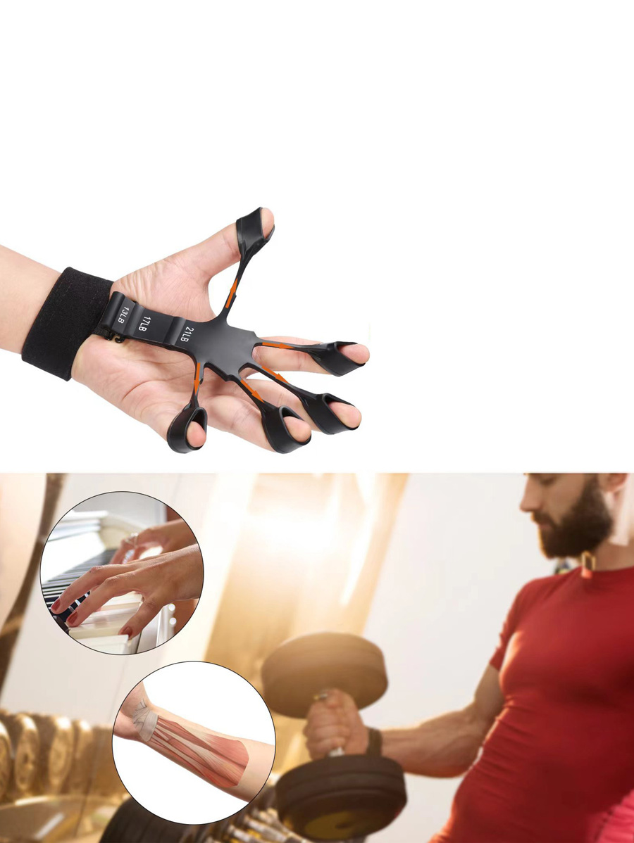 Finger Training Set: Black Wrist & Finger Strength Trainer, Basketball ...