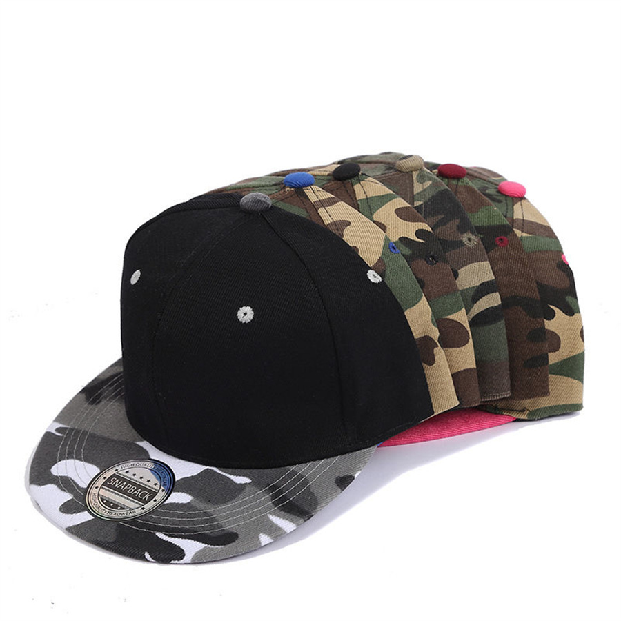 Color-matching baseball cap camo flat brim hat Outdoor hip hop dance ...