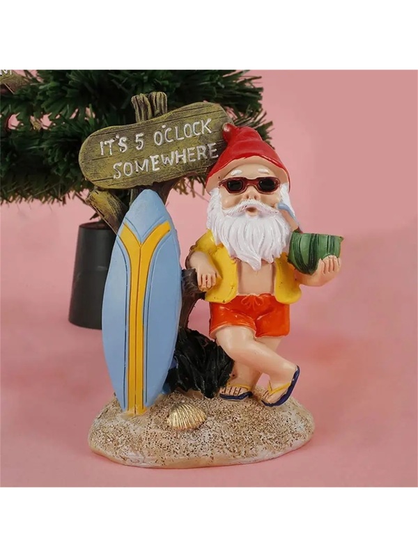 1pc Garden Funny Gonks Statue Figurine Surf Gonk, Outdoor Naughty And ...
