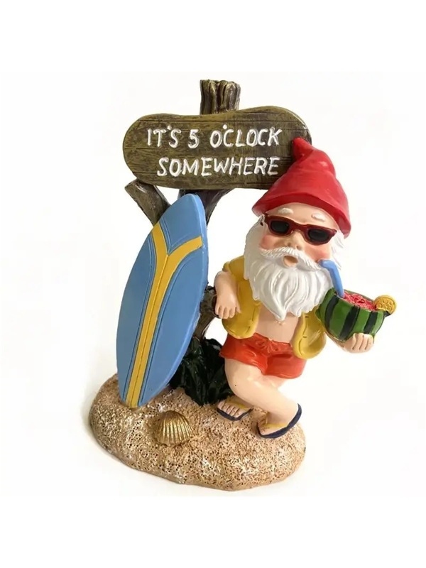 1pc Garden Funny Gonks Statue Figurine Surf Gonk, Outdoor Naughty And ...
