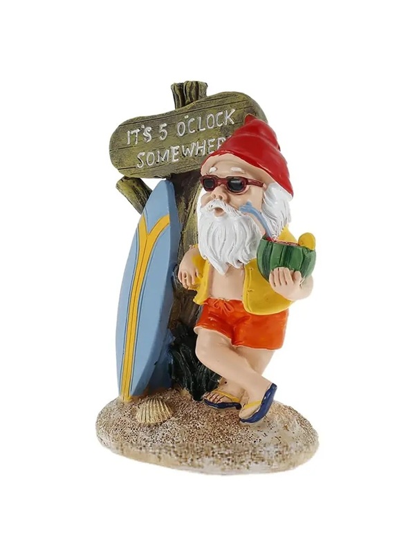 1pc Garden Funny Gonks Statue Figurine Surf Gonk, Outdoor Naughty And ...