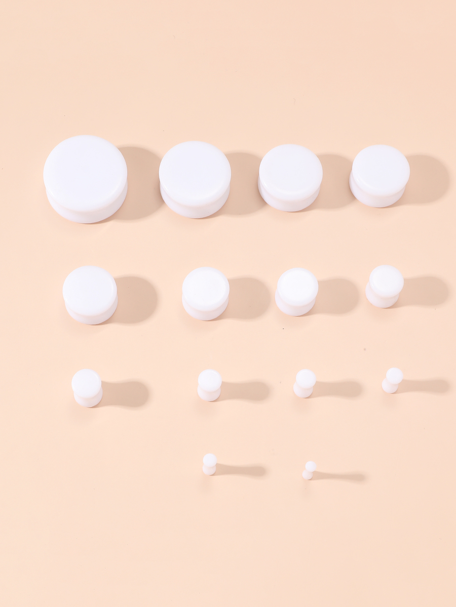 1pc White Acrylic Ear Gauge Stretcher For Men, Ear Piercing Expander ...
