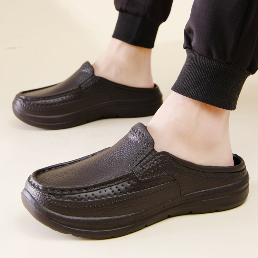 Springsummer Slip On Flat Casual Shoes With Anti Slip Design And Closed Toe Backless Loafers