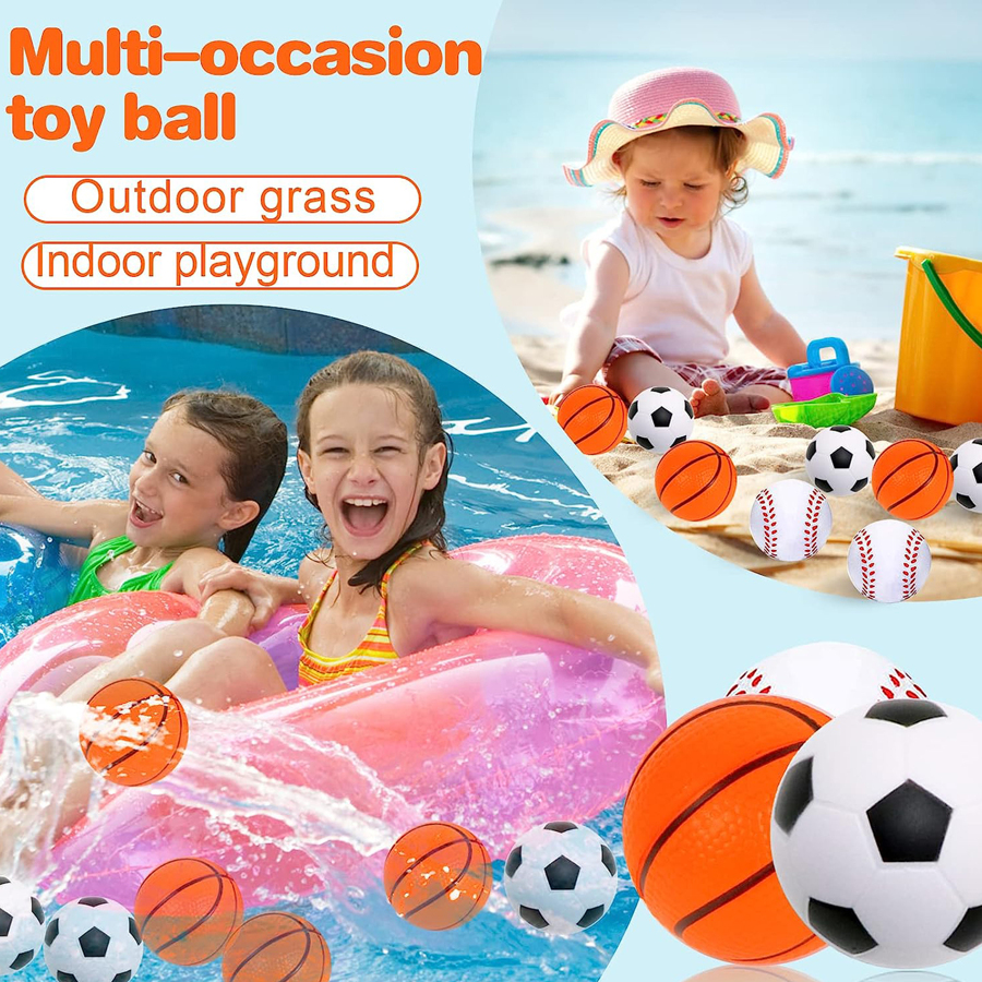 4 PCS 2.5inch Football Stress Ball, Mini Foam Squeeze Sports Ball Kids ...