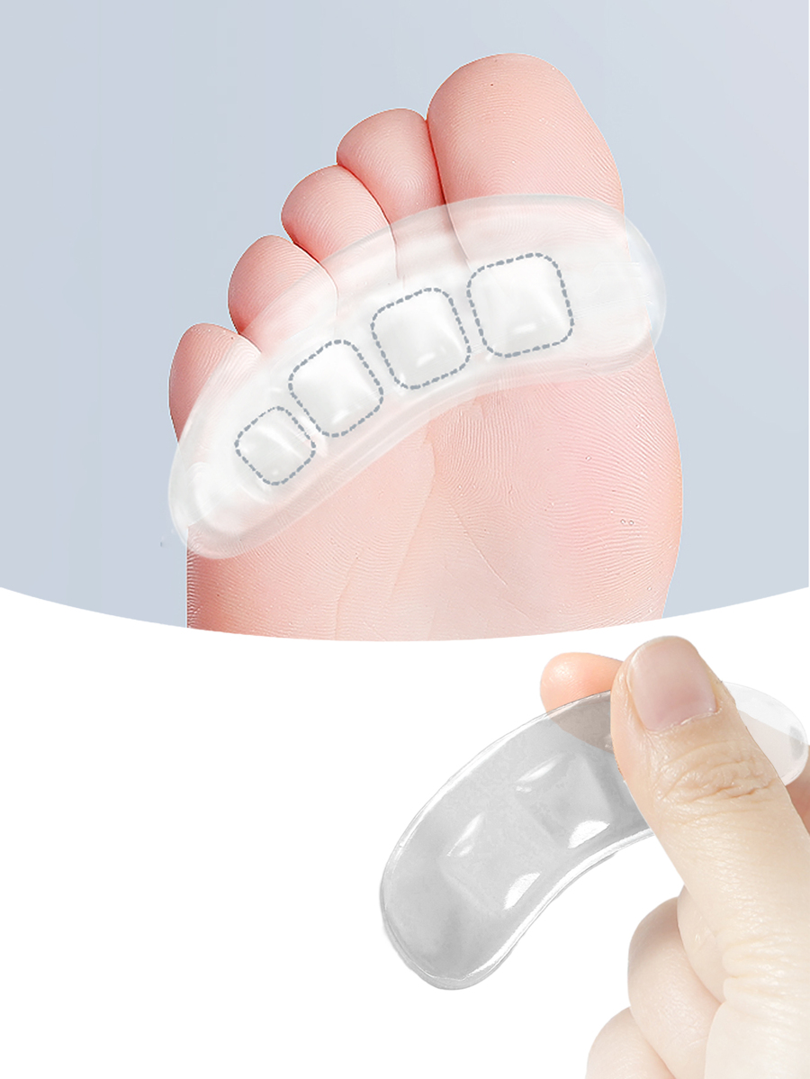 2pairs Non-Slip Silicone Forefoot Pads, Pain Relief Women Inserts Self ...