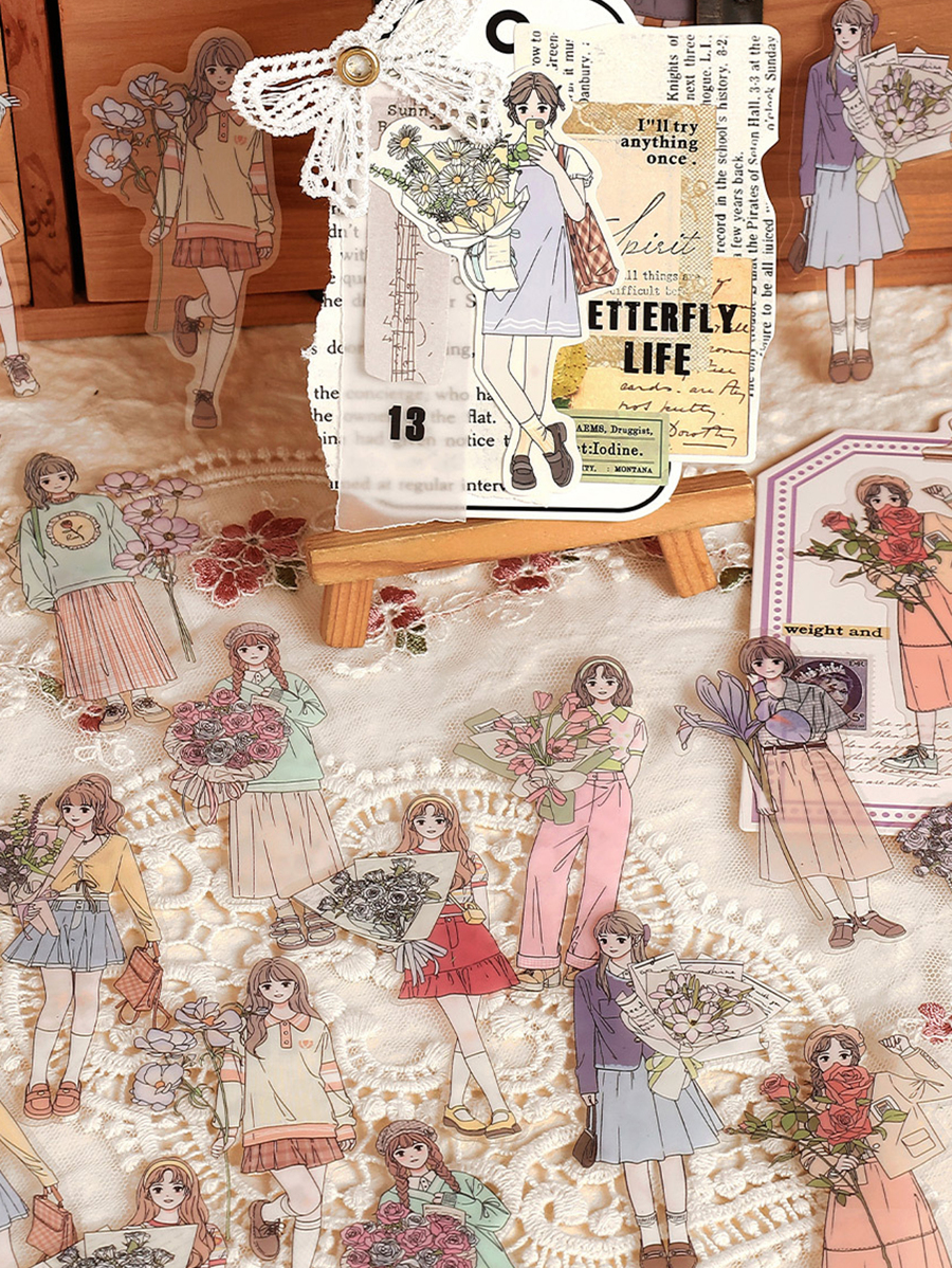 30pcs Girls' Patterned Decorative Stickers | SHEIN UK