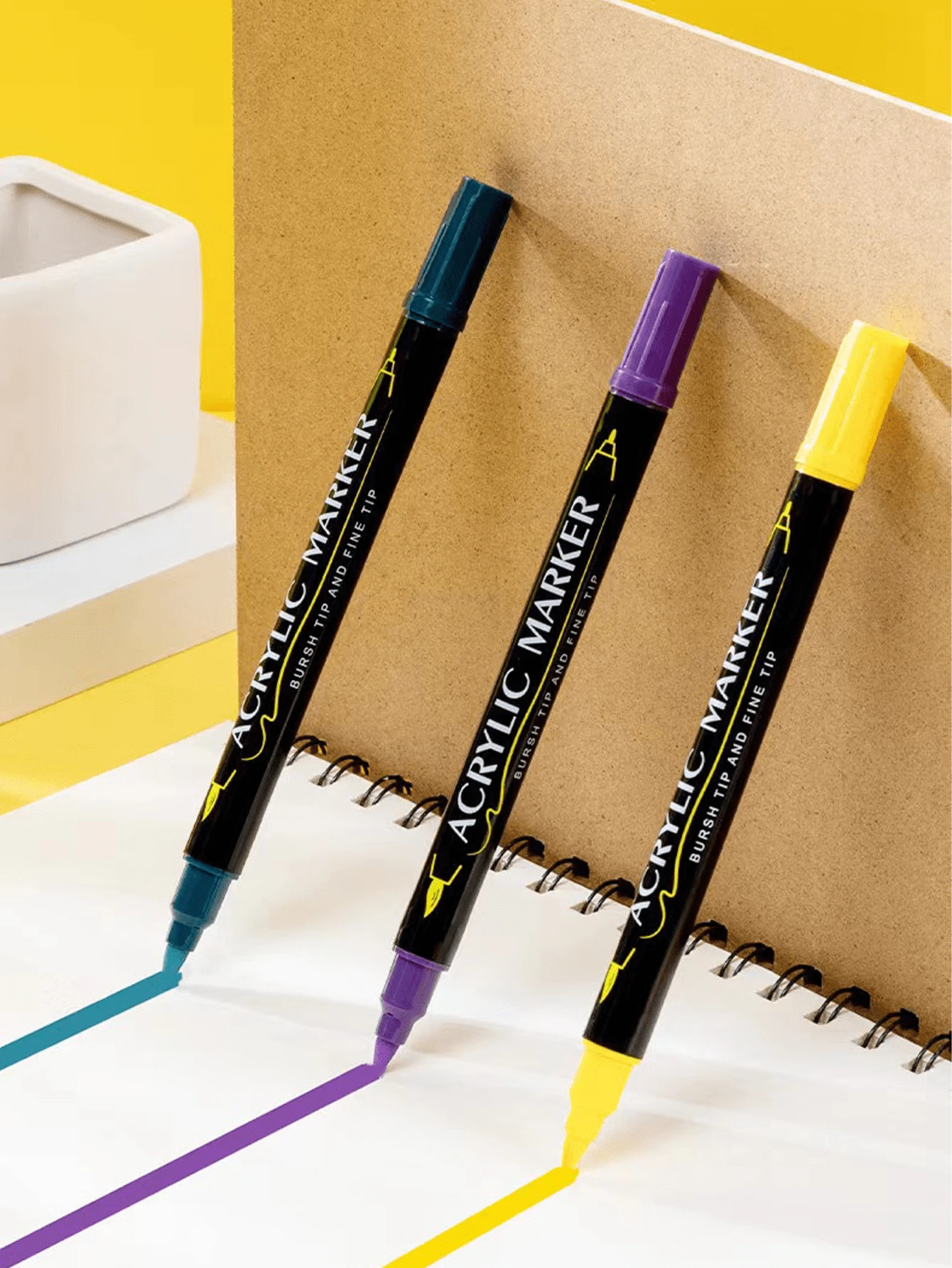 12-color double head Acrylic Marker set Water-based paint pen Hand ...