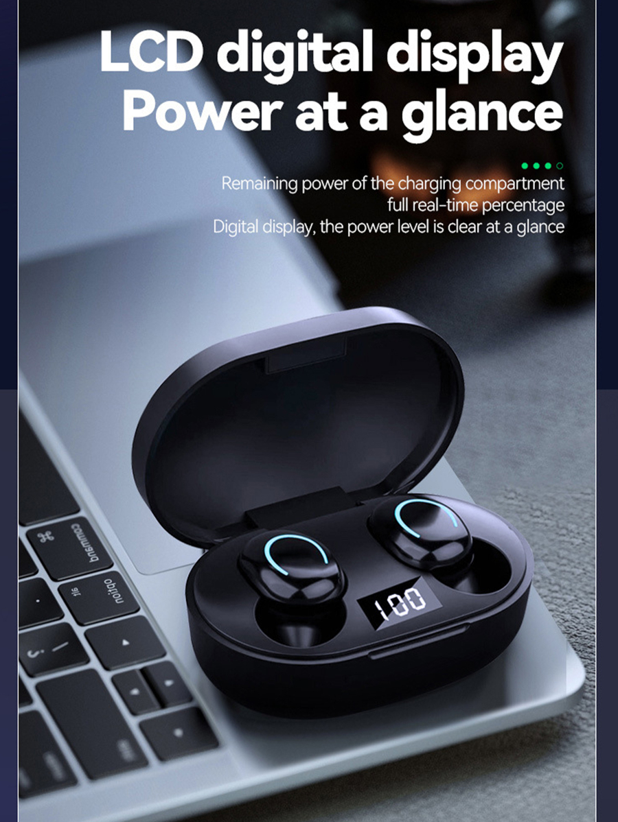 Ear Buds (Intra- Concha) Touch Control LED Display Stereo Wireless ...