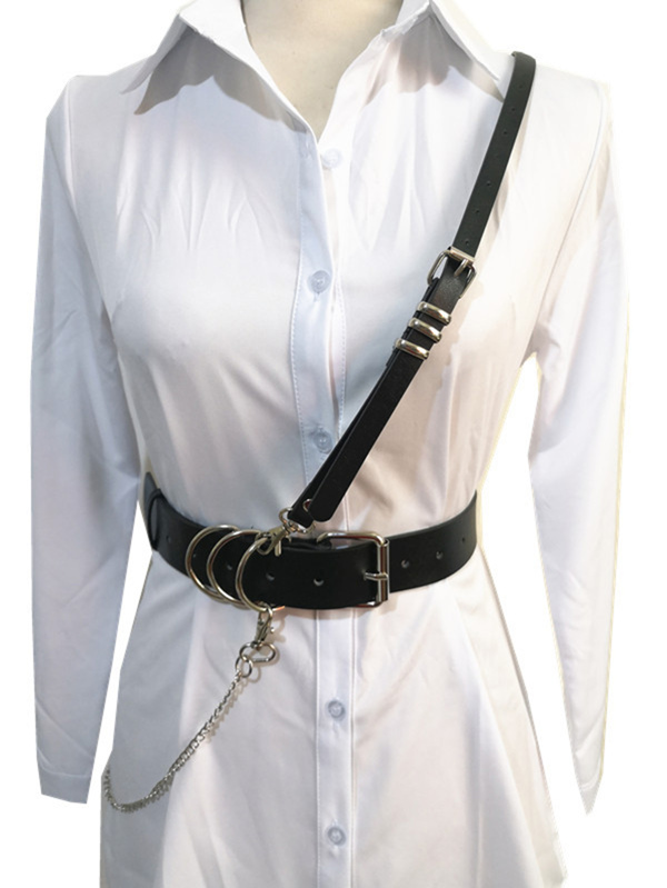 Chain Decor Square Buckle Harness Belt | SHEIN USA