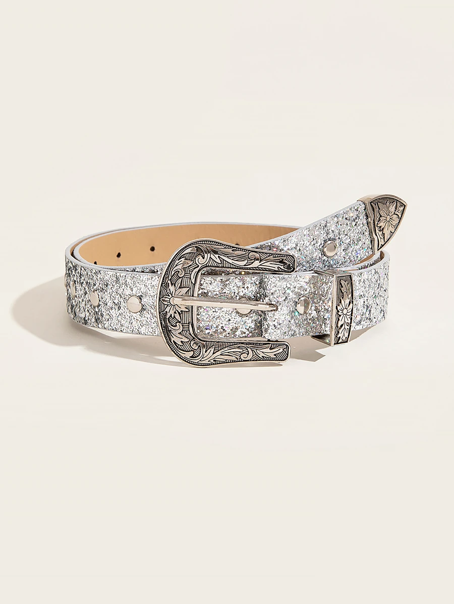 Floral Pattern Western Belt | SHEIN USA