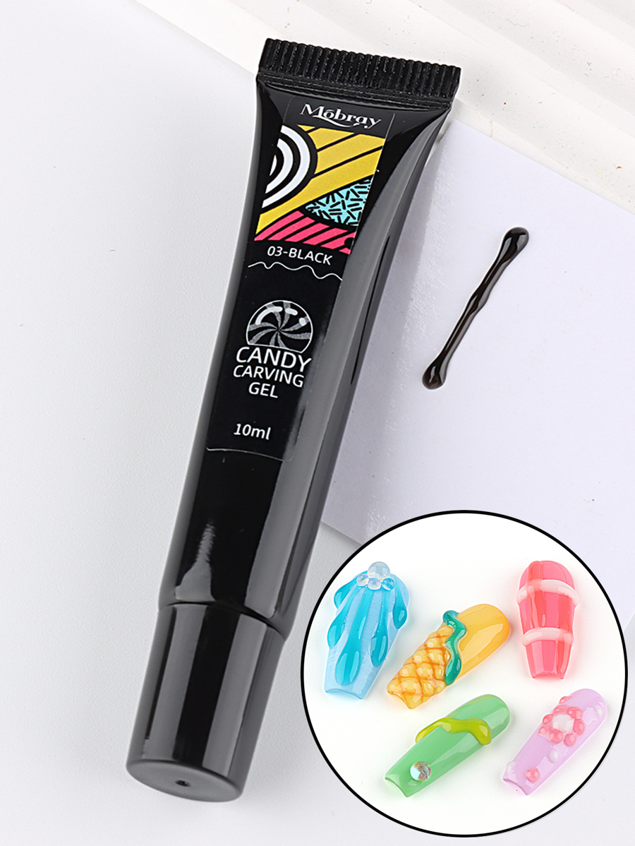 5D Candy Color Solid Carving Nail Gel Pudding Gel Korean-style Modeling ...
