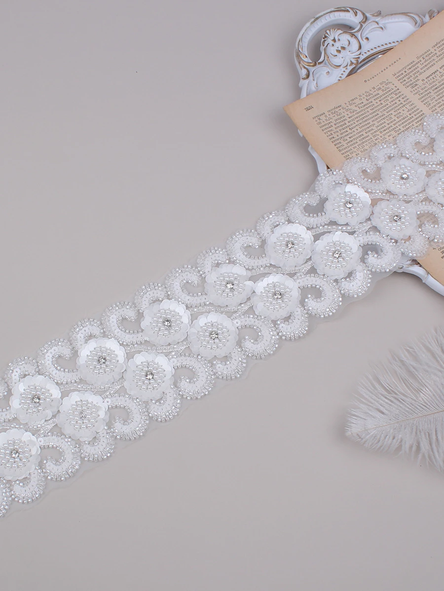 1pc Floral Embroidered DIY Webbing Lace | SHEIN USA