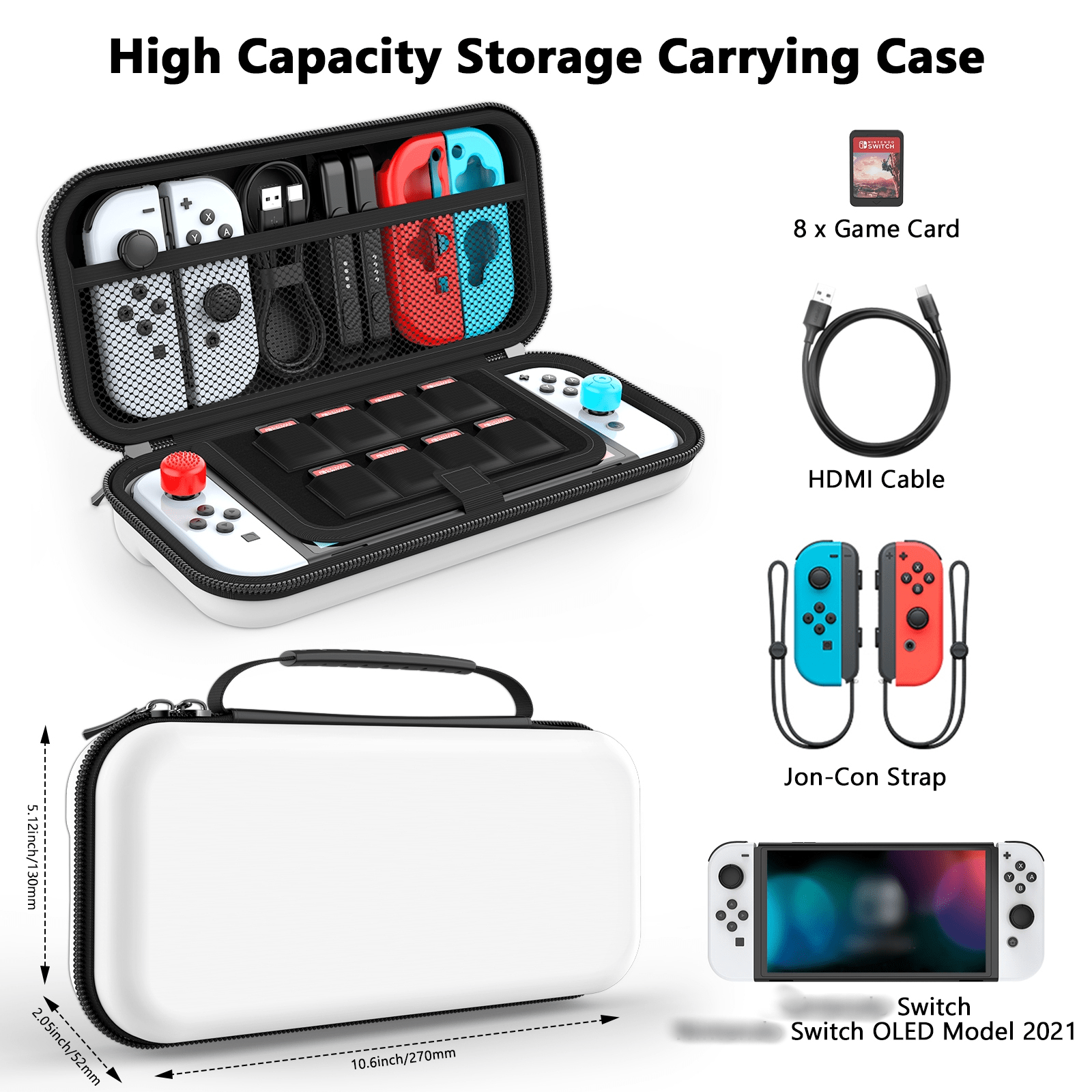 The Carry Case Compatible with Switch & Switch OLED Model 2021 ...