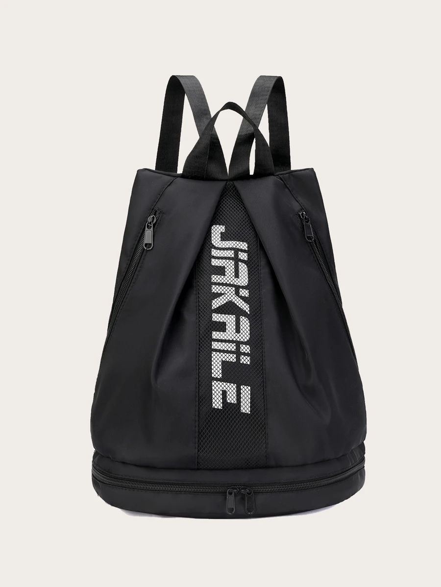 Backpack Sport Beach Gym Bag With A Front Zipper Pouch For Women Men ...