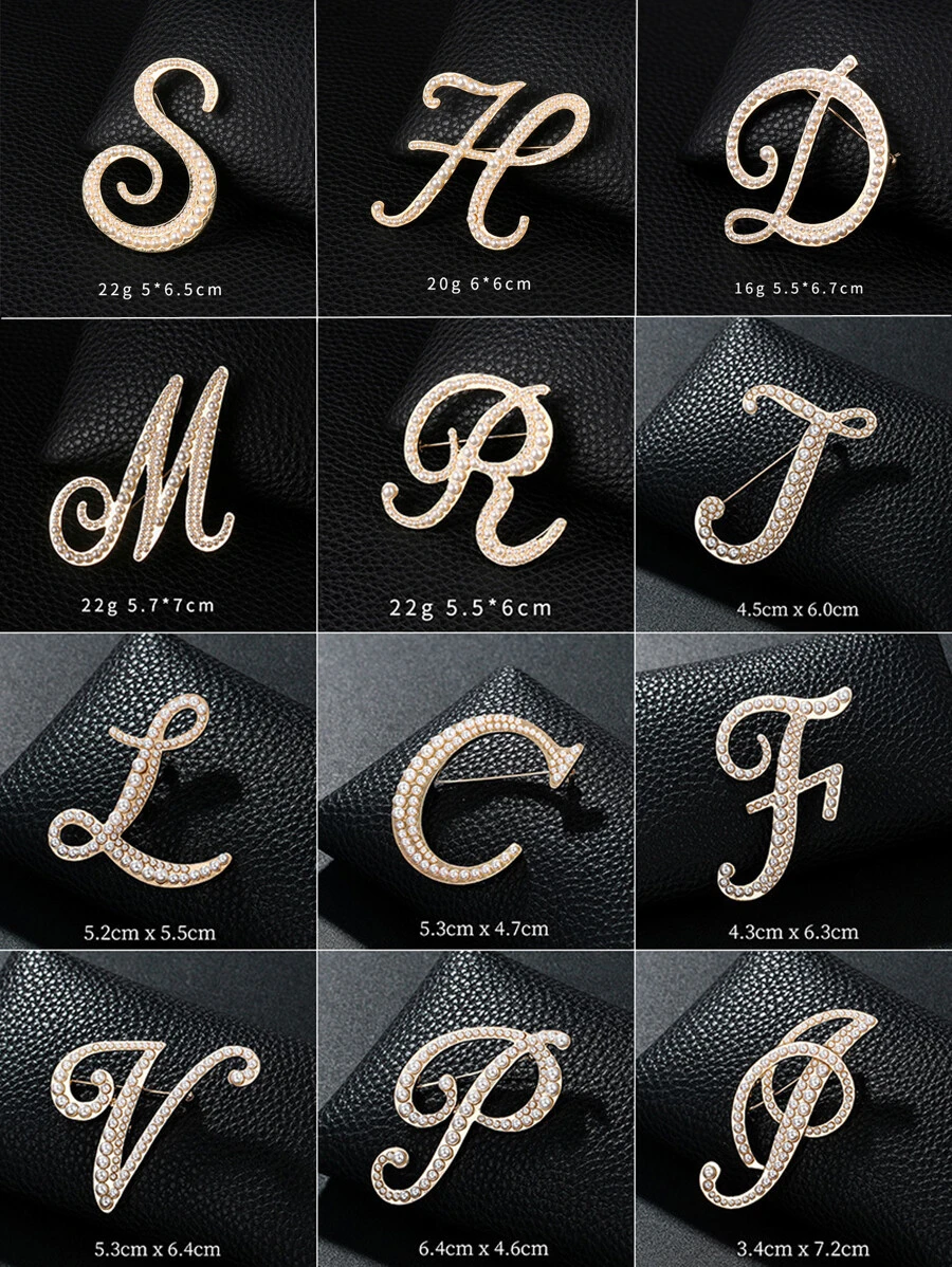 Faux Pearl Letter Design Brooch | SHEIN USA