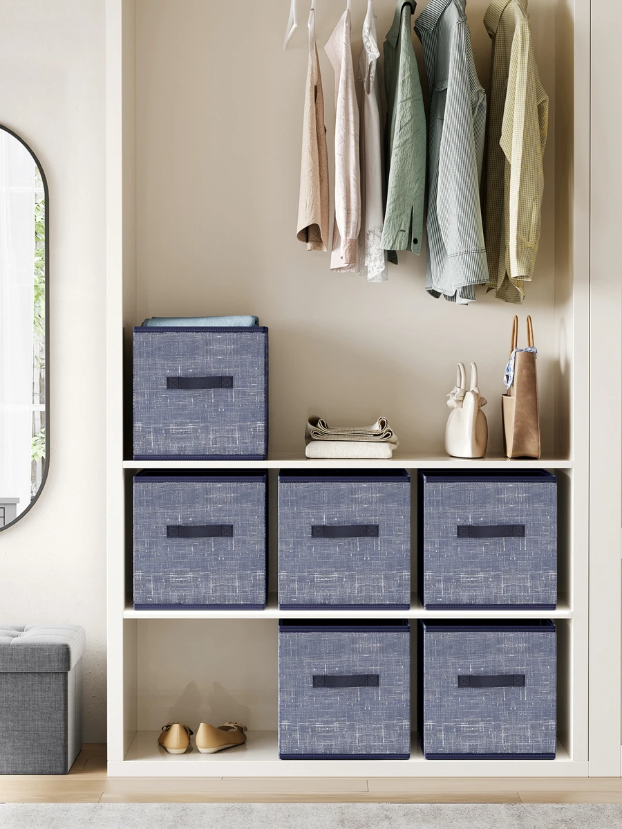 SONGMICS Storage Cubes, 13-Inch Non-Woven Fabric Bins With Double ...