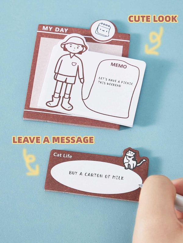 90pcs Cartoon Graphic Sticky Note | SHEIN USA