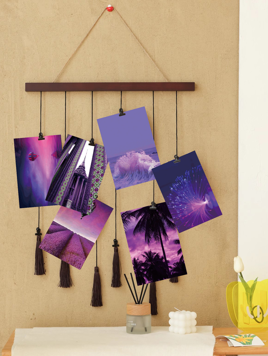 50pcs Room Decor Aesthetic, Charm Purple Pastel Wall Collage Kit ...