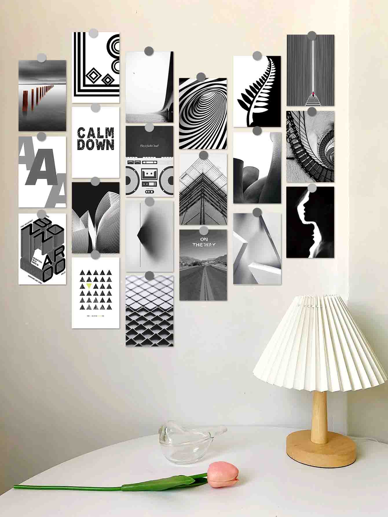 50PCS Wall Collage Kit, Black & White Aesthetic Pictures, Picture ...