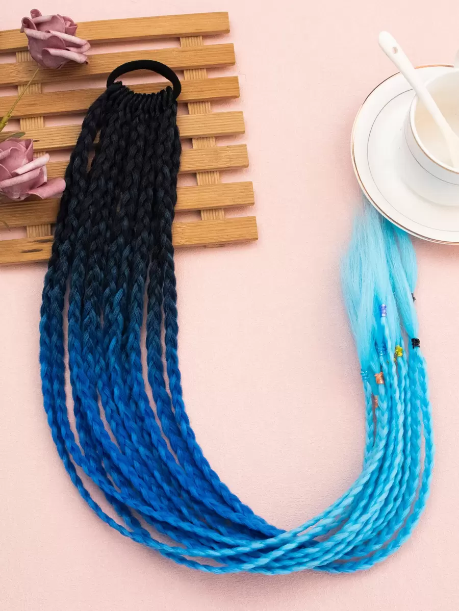 1pc Girls Ombre Wig Braid Decor Fashionable Hair Tie For Hair ...