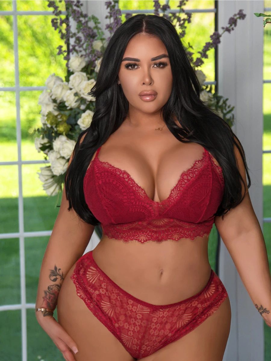 Plus Lace Lingerie Set Shein Usa