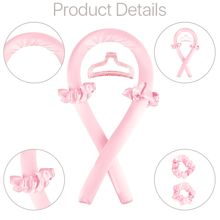 Heatless Curling DIY Hair Tool Headband Set To Sleep In With Hair Clips ...