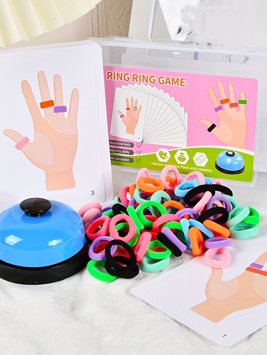 Thinking Training Toy, Ring Game With Elastic Bands And Bell ...