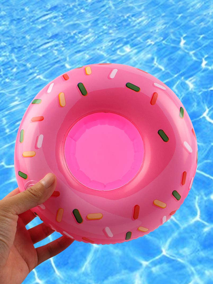5pcs Summer Swimming Pool Party Flamingo, Coconut Tree, Donut Shaped Inflatable Pool Float ...