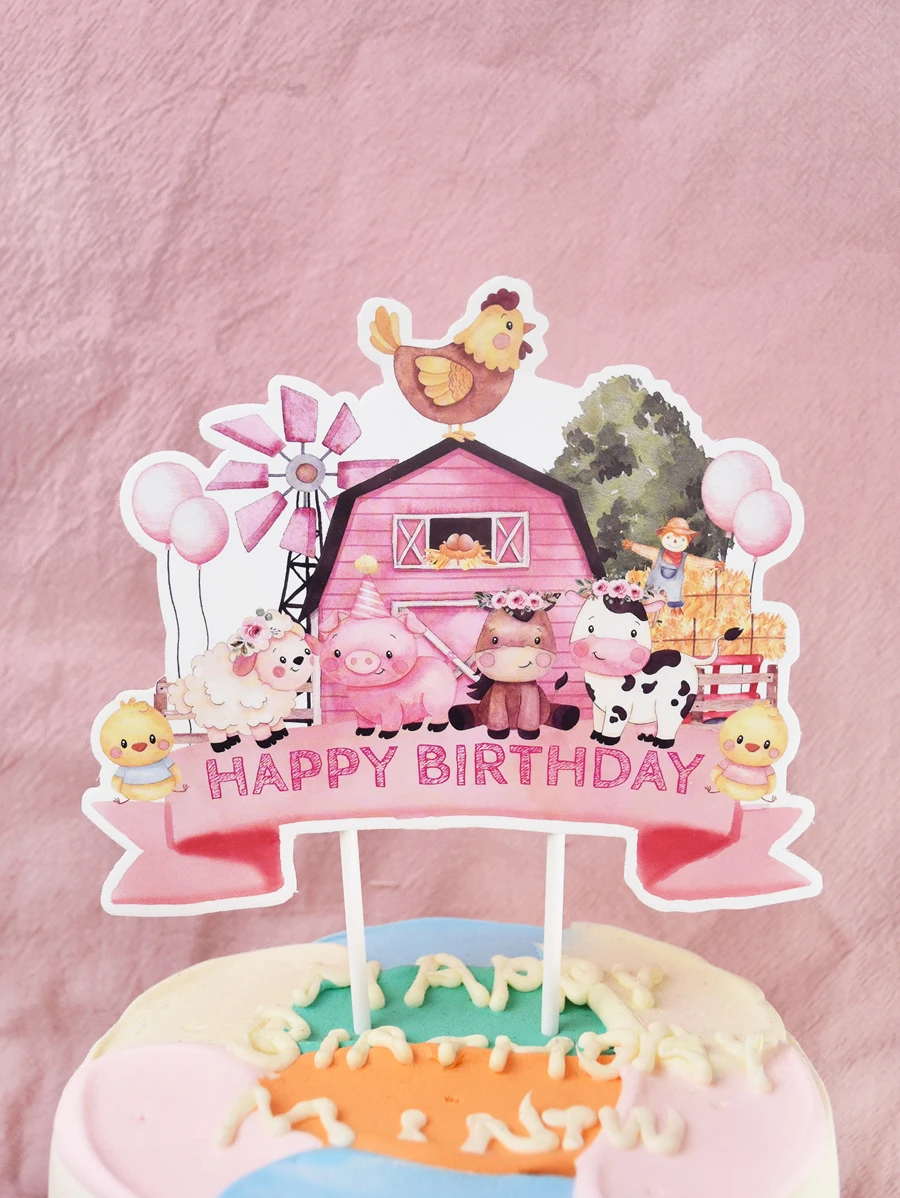 Pink Farm Cake Toppers | SHEIN USA