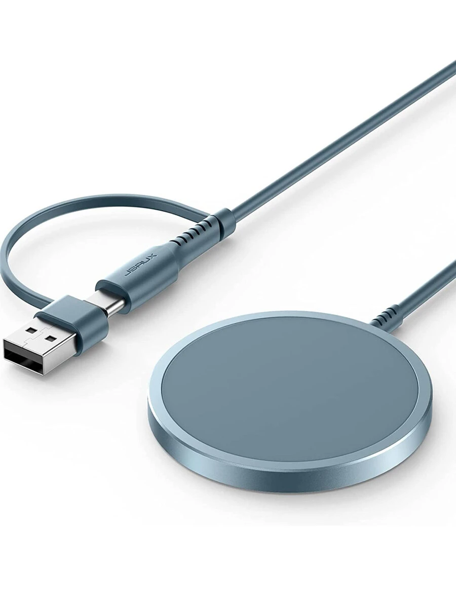 JSAUX 1pc Silver Apple Wireless Charger Supports MagSafe Magnetic ...