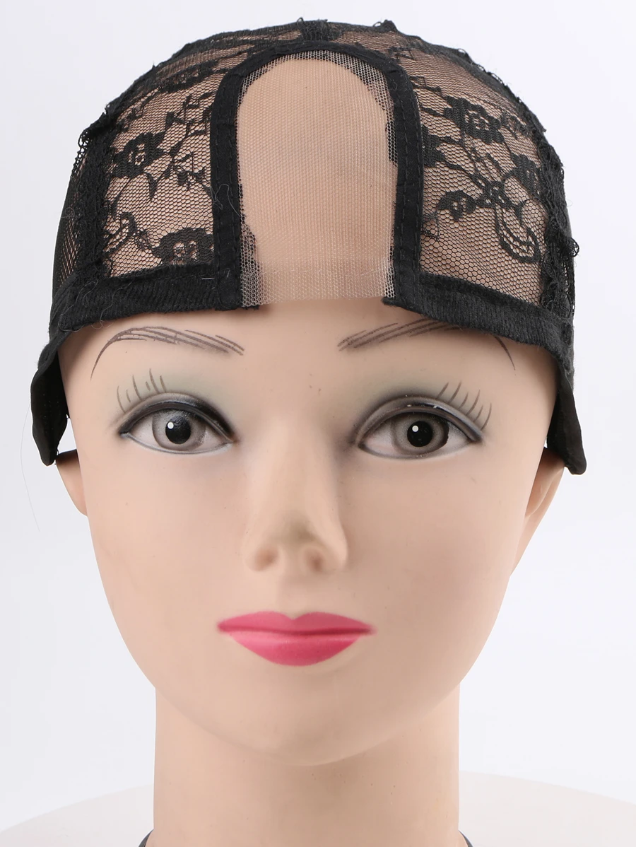 1pc Wig Cap Hair Net With Adjustable Strap For Making Wigs Black Lace ...