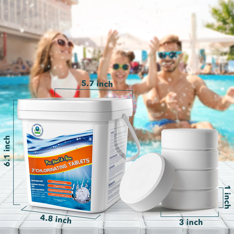 LISUEYNE 3 Inch Stabilized Chlorine Tablets,Long Lasting Chlorinating ...