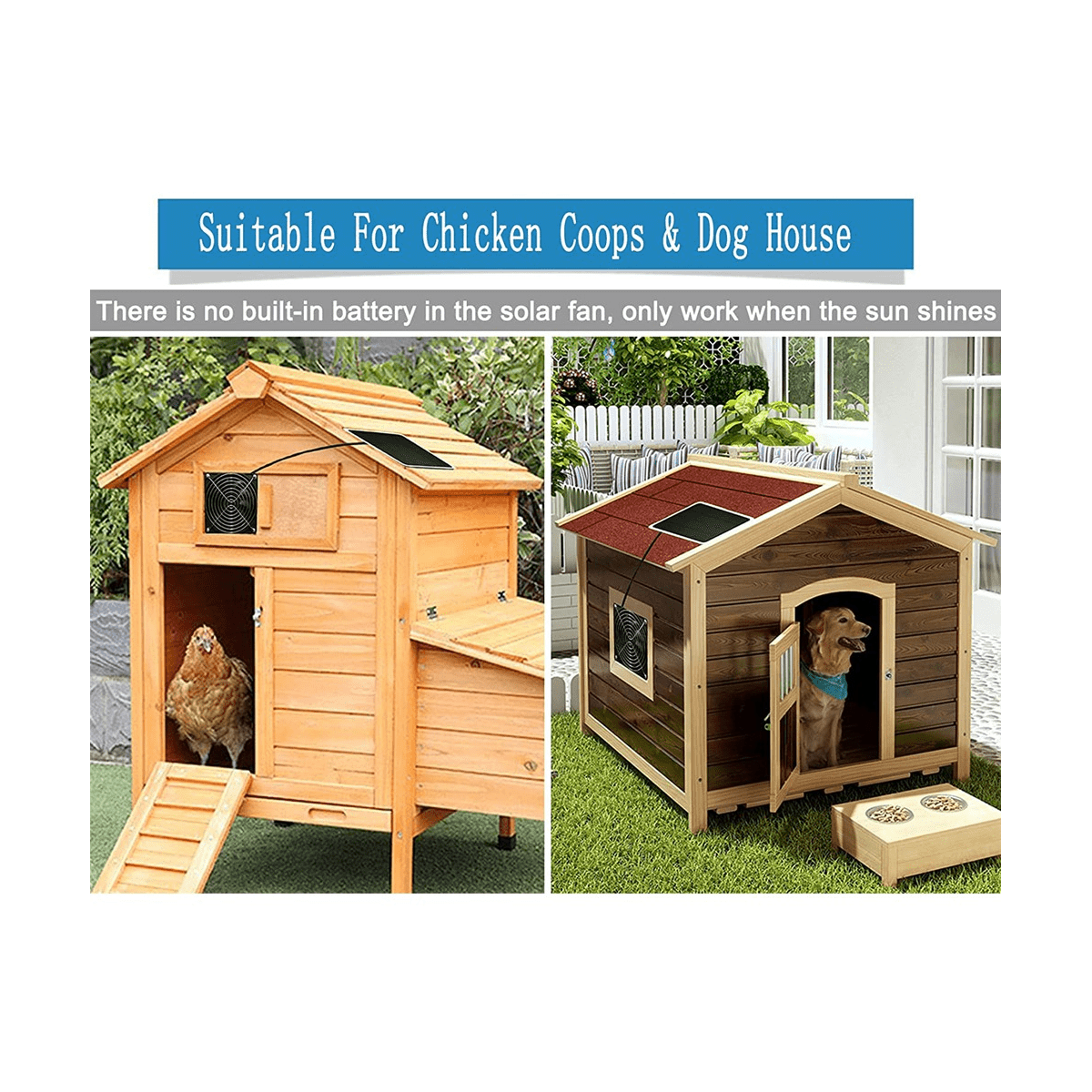 Solar Panel Fan 10W Waterproof Mini Solar Powered Fan Exhaust ...