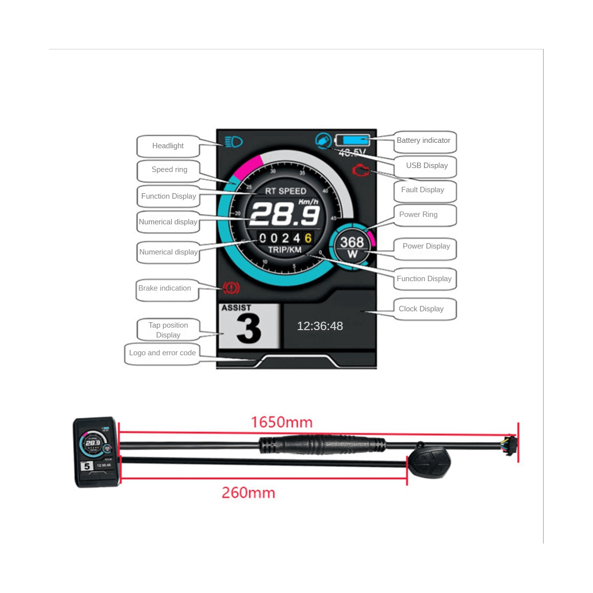 Protocol Lithium No.2 Protocol 3.5Inch TFT UKC1 Colorful Display 36V ...