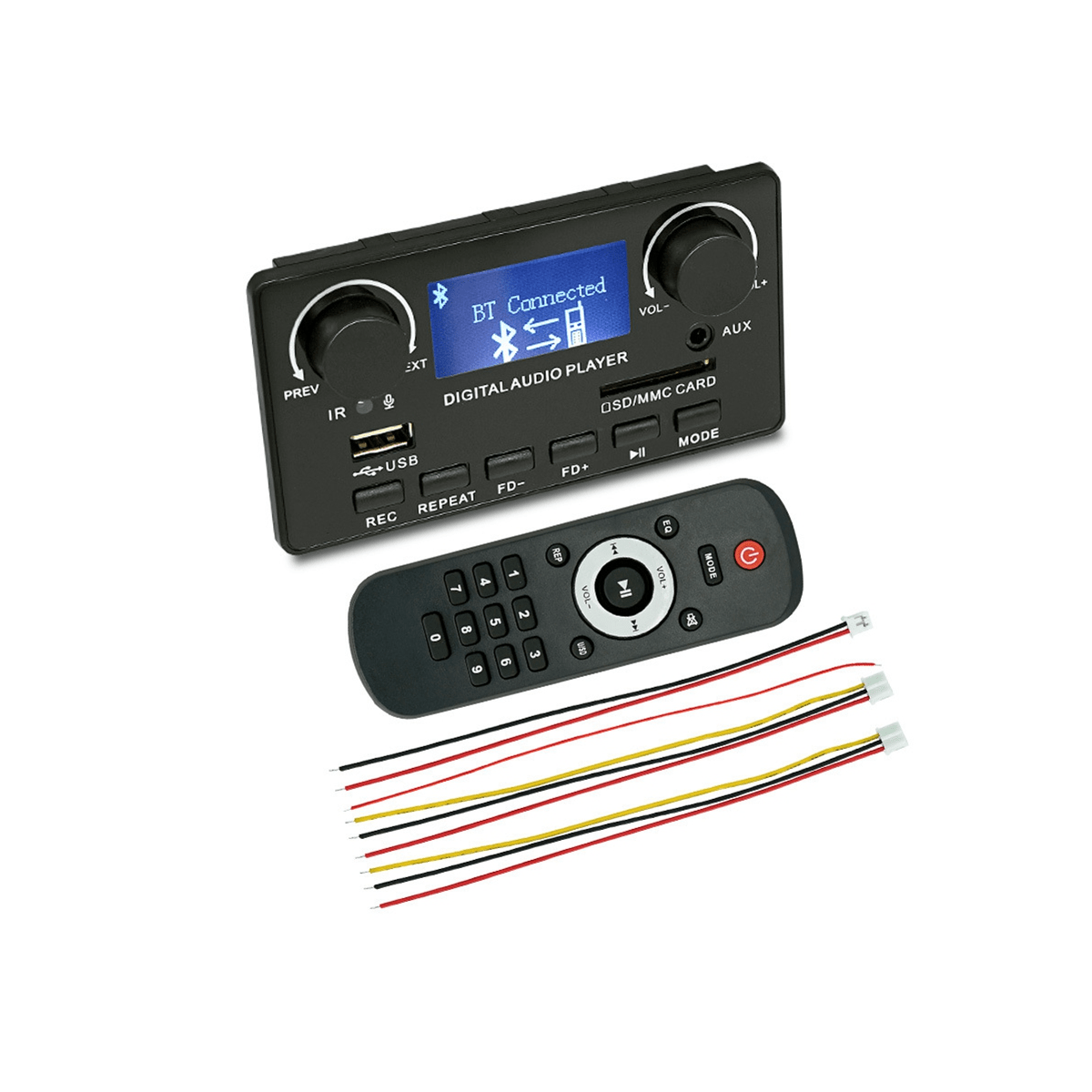 LCD Display Bluetooth 5.0 MP3 Decoder Board Support Handsfree Recording ...