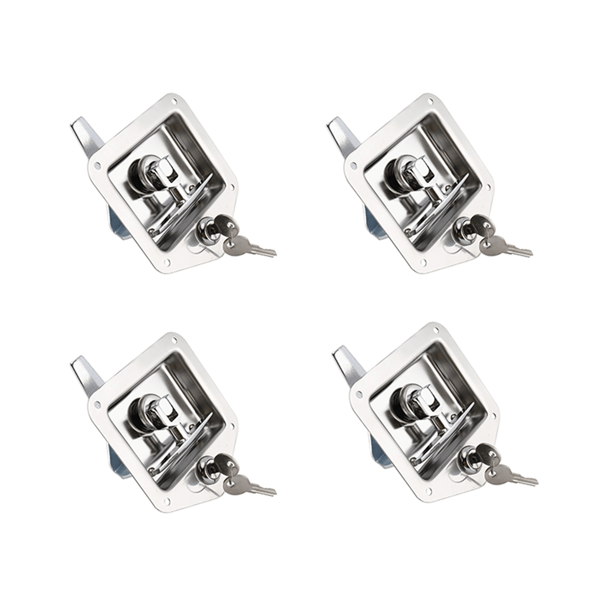 4Pack Stainless Steel Car Trailer Door Latch T-Handle Locking Trailer ...
