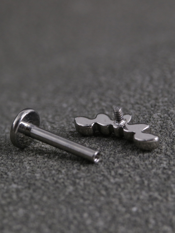 1pc Titanium Internal Thread Flat Ear Piercings | SHEIN USA